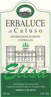 Ken's wine review of 2005 Erbaluce di Caluso Italian White "Elisa"