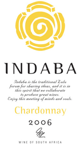 Ken's wine review of 2006 Indaba Chardonnay